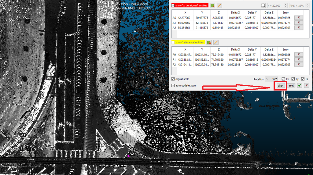 Cloud Compare - Georeferencing a SLAM point cloud - RESEPI